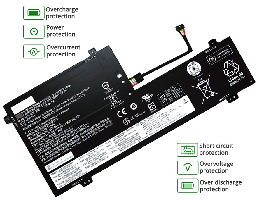 Batterie Lenovo Yoga C740-15IML Type 81TD, 60.3Wh Lenovo Yoga C740 ...